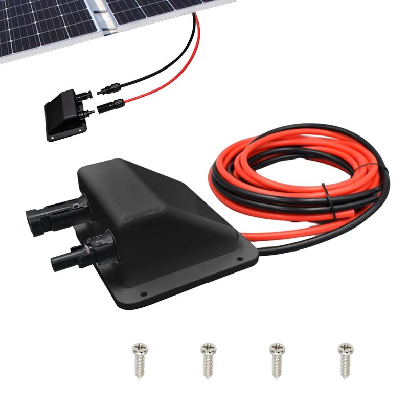 Slocable Solar Cable Entry Gland with 10ft 10awg Cable, UV Resistance ...