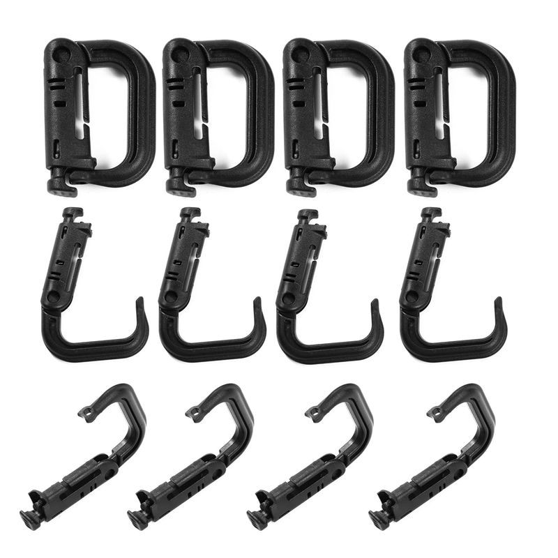 DraCra 12 Pack D-Ring Clips Tactical Grimlock Carabiners Durable ...
