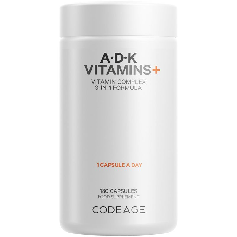 Codeage ADK Vitamin Supplement, Vitamin A, Vitamin D3 Cholecalciferol ...
