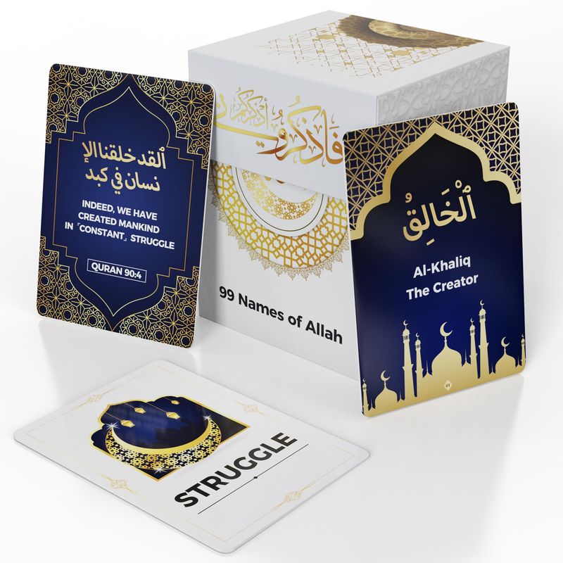 30 Days of Barakah Islamic Affirmation Cards & 99 Names of Allah Deck ...