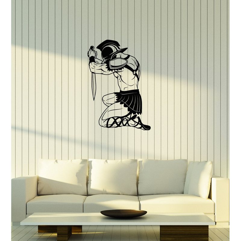 Vinyl Wall Decal Roman Gladiator Ancient World Warrior Boys Room ...