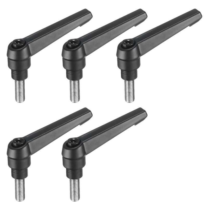 sourcing map 5pcs Adjustable Clamping Lever Handle M8 x 20mm Metric 304 ...