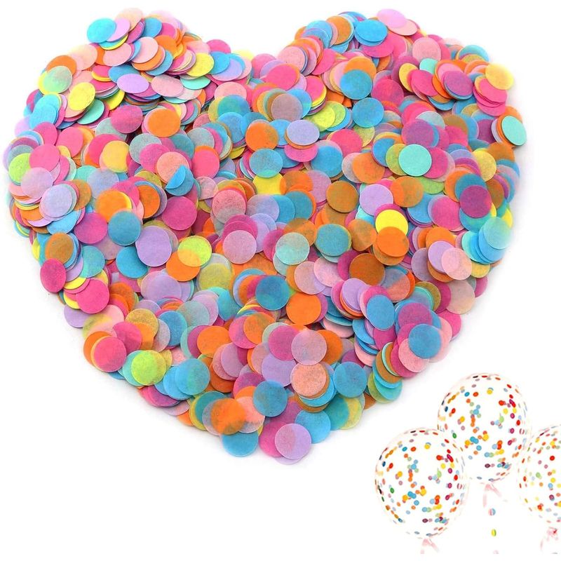 Raheem 9000Pcs Confetti Round Paper Rainbow 2.5cm Confetti ...