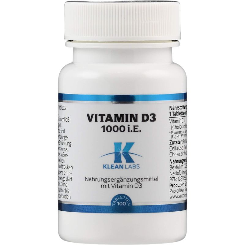 KLEAN LABS Vitamin D3 1000 i.E. Tabletten, 100 St. Tabletten - Online ...