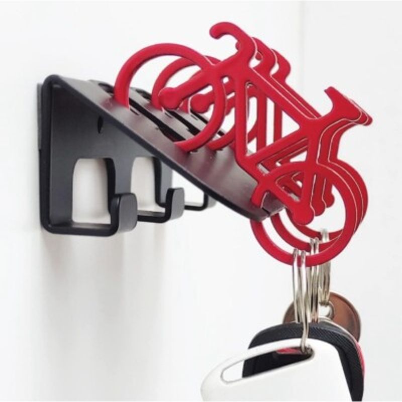 Bicycle Keychain Holder 4-in-1 Key Rack with Bottle Opener Wall Mounted ...