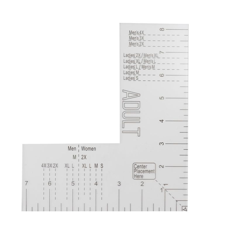Acrylic Tshirt Ruler Guide for Vinyl Alignment Left Chest Logo ...