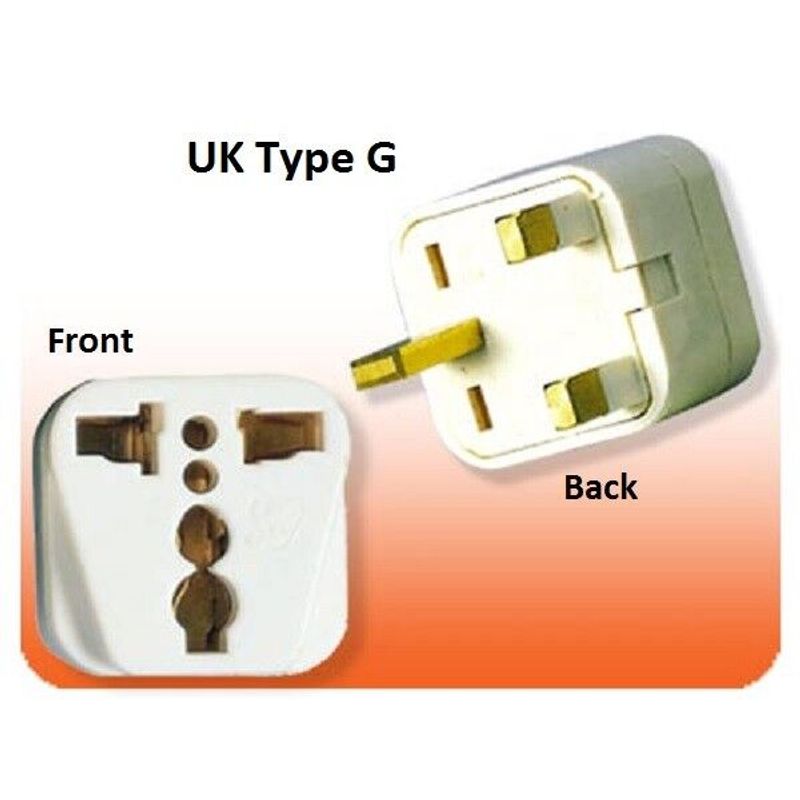 US USA To UK Ireland UAE British 3 Pin Square Plug Adapter Type G ...