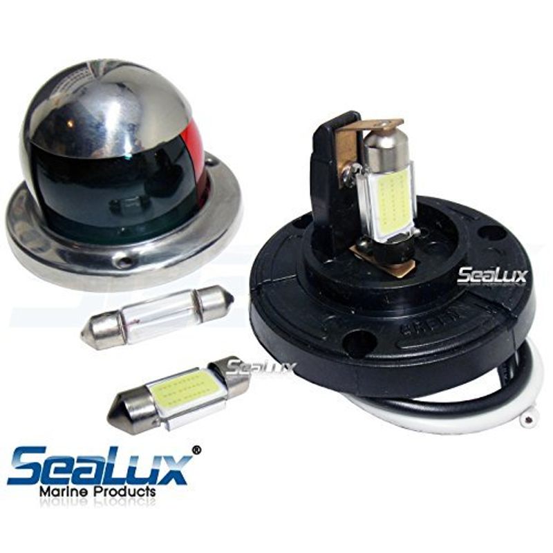 SeaLux Marine 180 deg 31mm Festoon 9 LEDs Cool White Navigation Bulbs ...