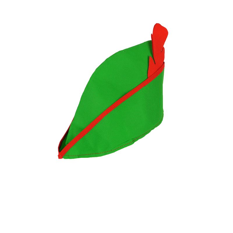 HENBRANDT Adult Green Robin Hood Hat with Red Feather and Trim Bycocket ...