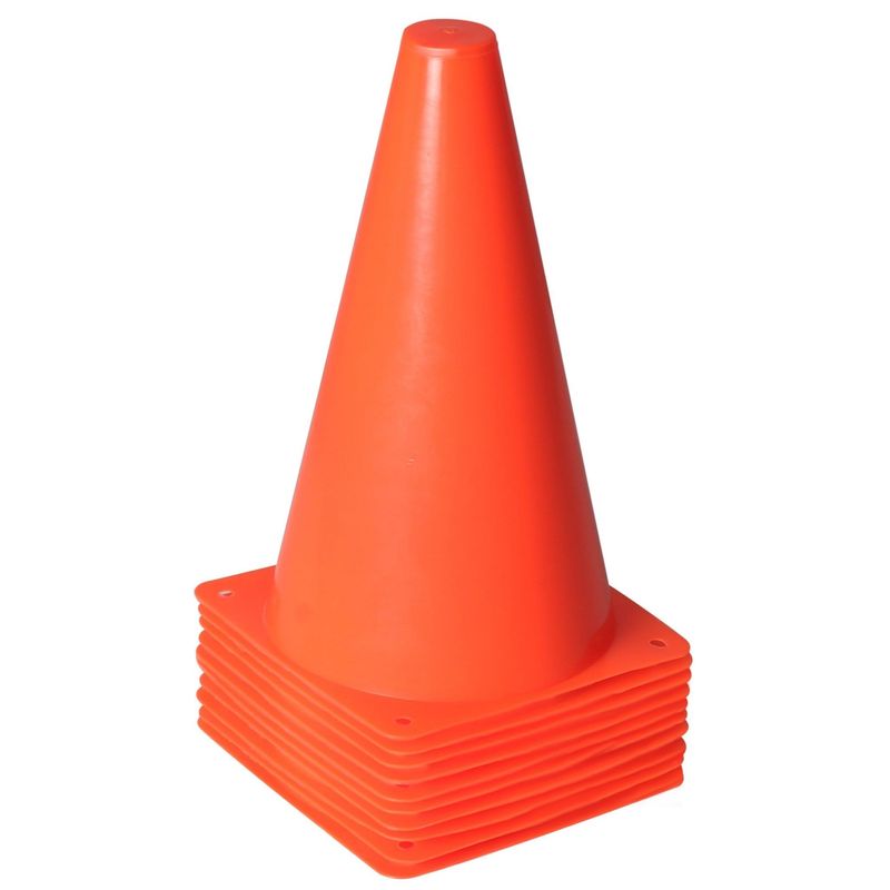 Alyoen 9 inch Orange Traffic Cones, Plastic Sports Cones, Soccer ...