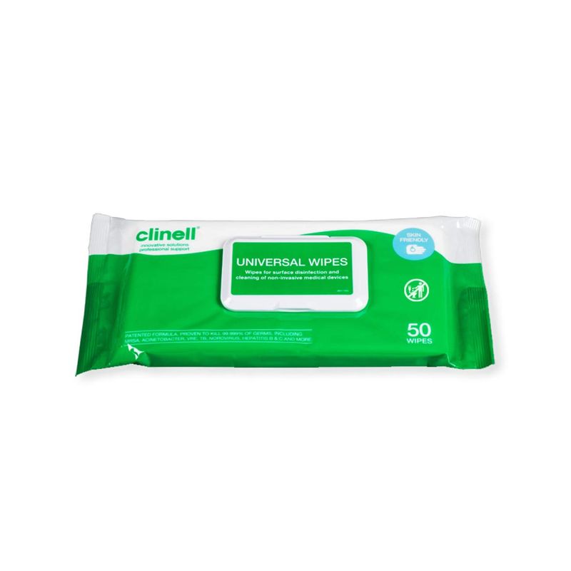 Clinell Universal Cleaning and Disinfectant Adhesive Wipes for Surfaces ...