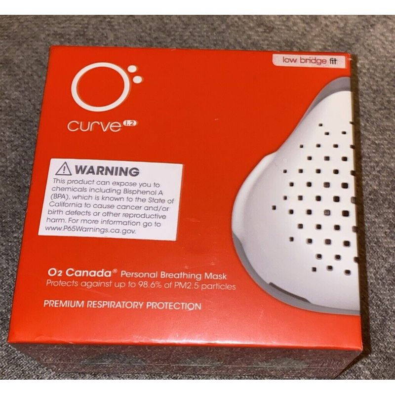 O2 Canada Curve Personal Breathing Mask 1.2 Premium Respiratory ...