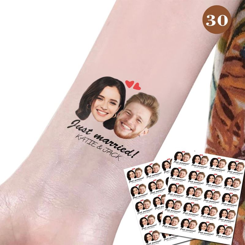 Kullder Photo Temporary Tattoo Custom Face Tattoo Photo Temporary ...