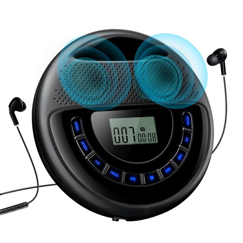 Gueray CD Player, Portable, Built-in Speaker, 1400 mAh Rechargeable ...