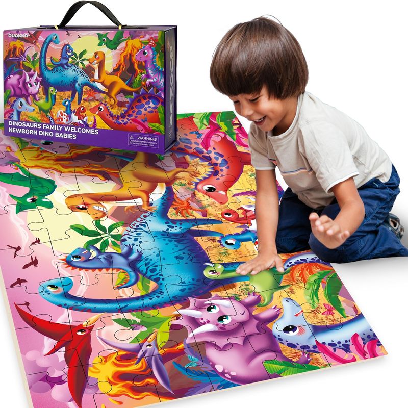 QUOKKA 100-Piece Jigsaw Puzzles For Kids - 4 Floor Puzzles With Ocean ...