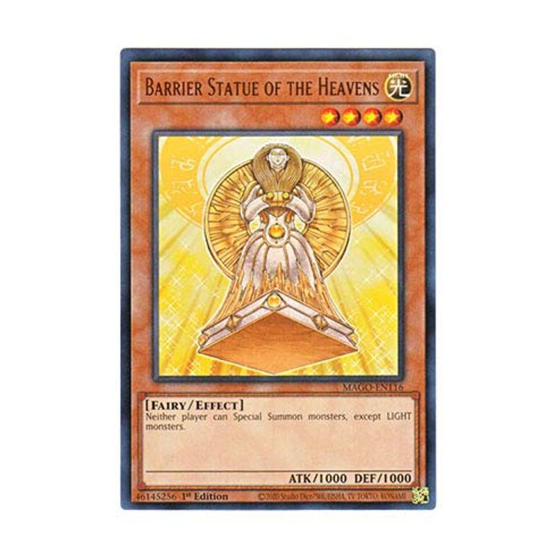 Yu-Gi-Oh MAGO-EN116 Barrier Statue of the Heavens Blisters Statue (Rare ...