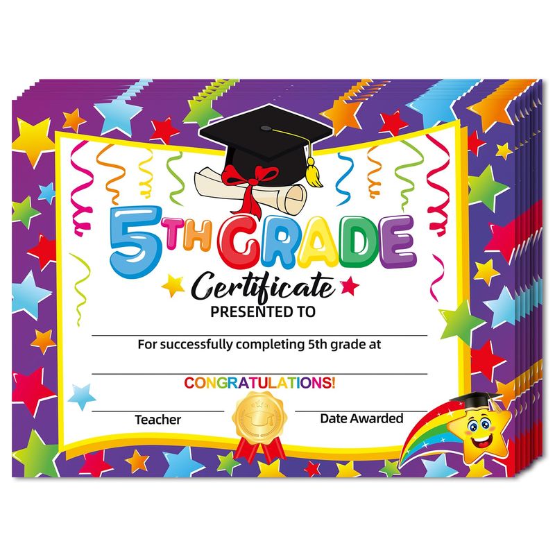 5TH Grade Graduation Diploma 2025, Classroom 5TH Grade Graduation Award ...