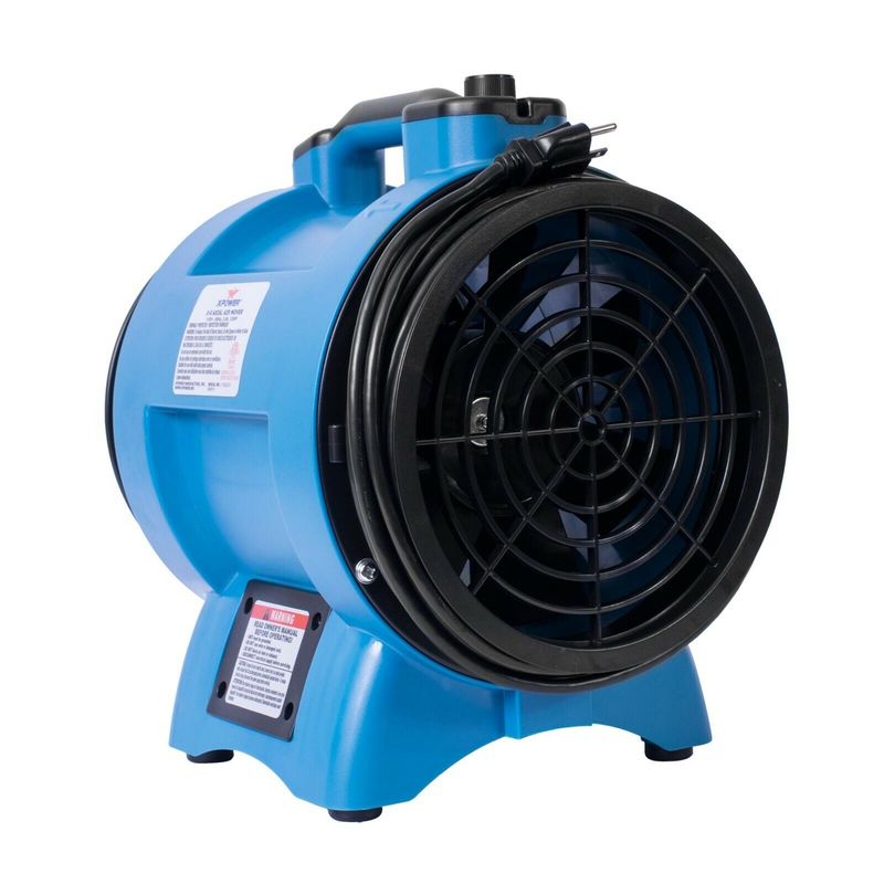 XPOWER X-8 1/3 HP Variable Speed Confined Space Ventilation Exhaust Fan ...