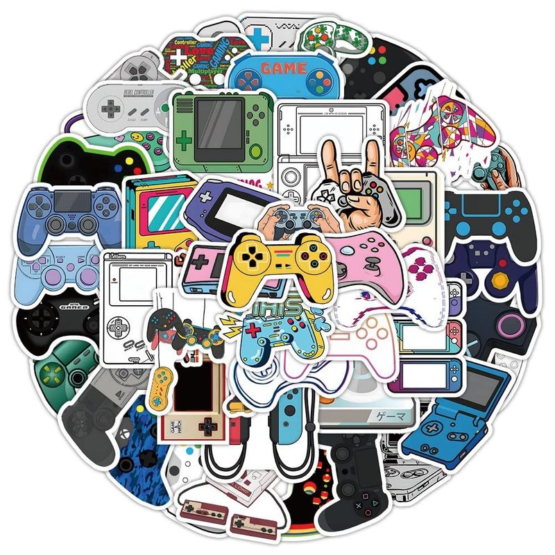 50Pcs Gamepad Stickers Laptop Car Scrapbook Phone Skateboard Suitcase ...