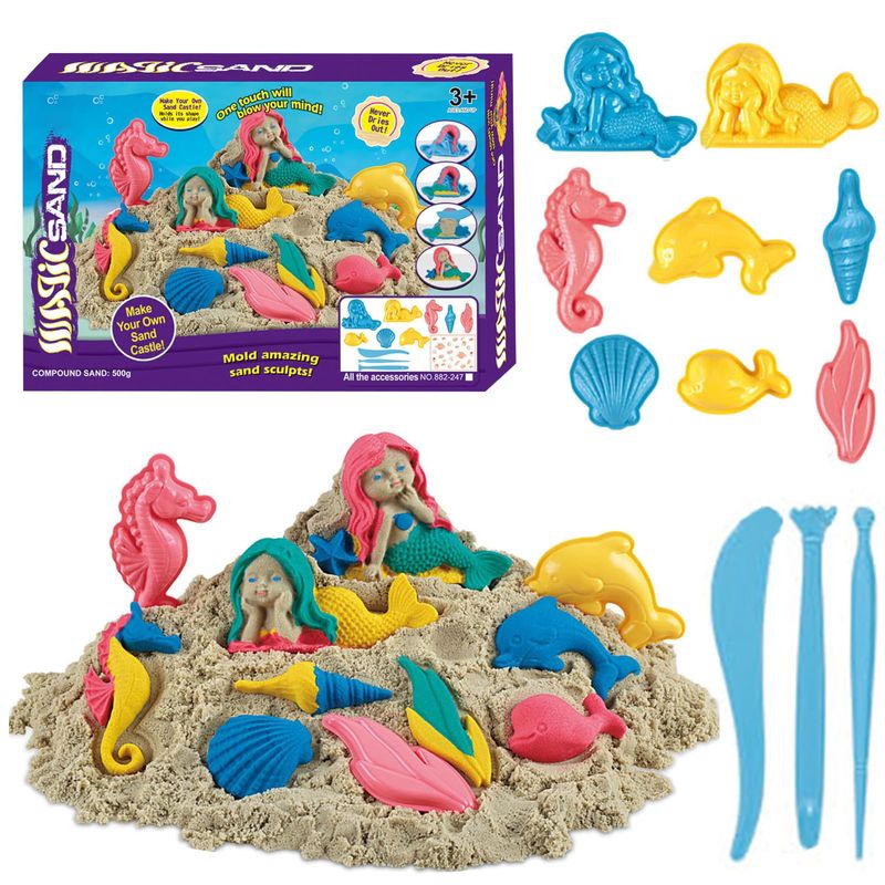 BETURETOP Play Sand Art Kit for Kids, DIY Sensory Sand Play Set with ...