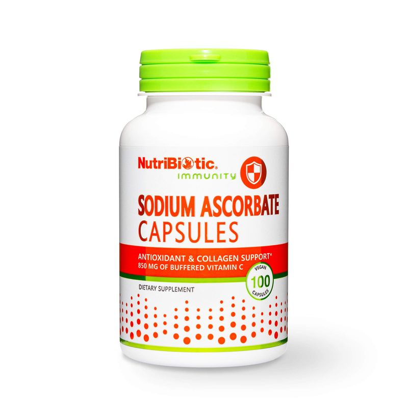 NutriBiotic - Sodium Ascorbate Buffered Vitamin C Capsules, 100 Ct | Vegan, Non-Acidic & Easier ...