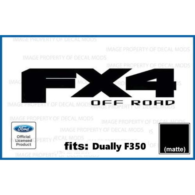 Decal Mods FX4 Offroad Black Matte/Flat Decals Stickers for Ford F350 ...