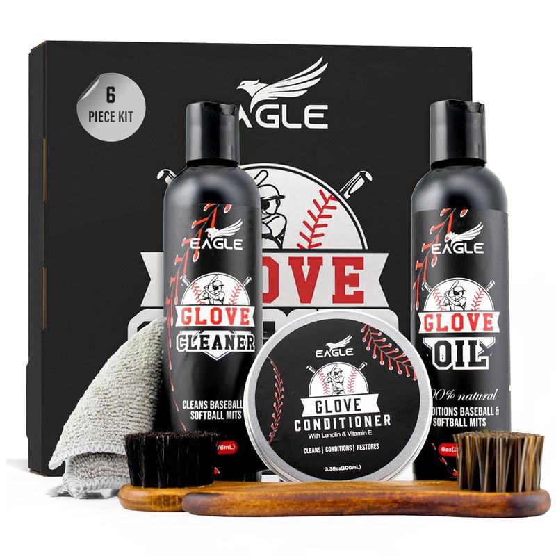 Eagle Baseball Glove Care Kit - Includes Glove Oil (8oz), Conditioner ...