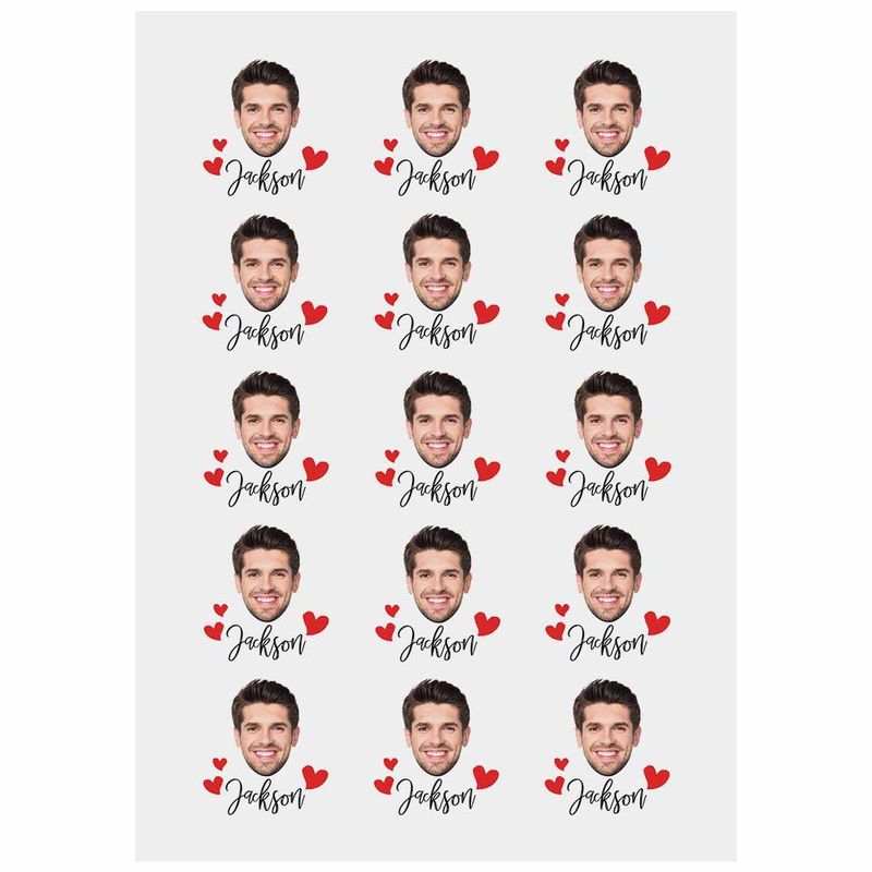 ADEDIY Personalized Tattoos Temporary Love Hearts Custom Name Face ...