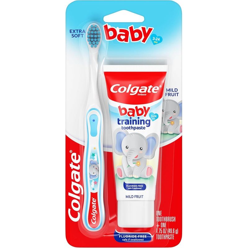 Colgate Baby Training Toothpaste and Toothbrush Kit, Mild Fruit 2 Piece ...