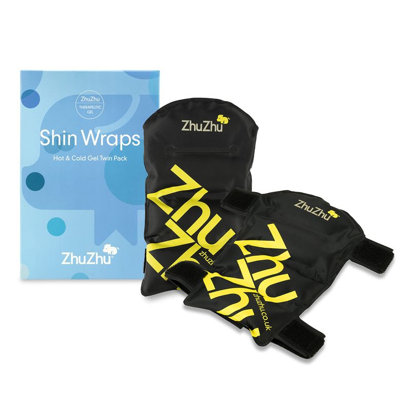 Zhu-Zhu Shin Wraps Hot & Cold Gel Twin Pack | Shin Splints Leg Pain ...