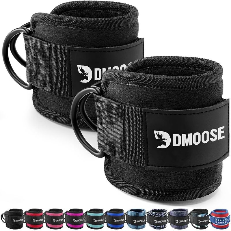 DMoose Fitness Ankle Straps for Cable Machines - One Size Fit with ...