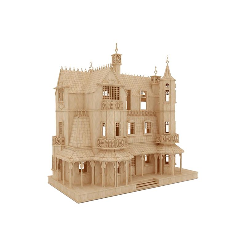 Bird's Wood Shack Gothic Mansion Model Kit - 3D Wooden Puzzle for ...