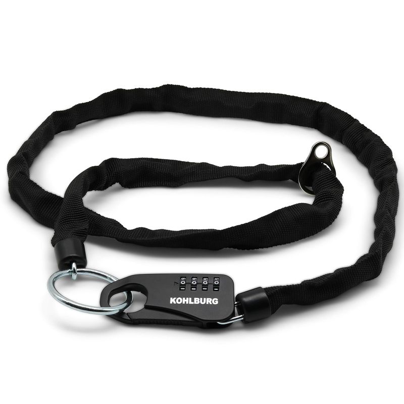 KOHLBURG Secure Pocket Lock Made of Chain & Number Code Lock 129cm / 51 ...