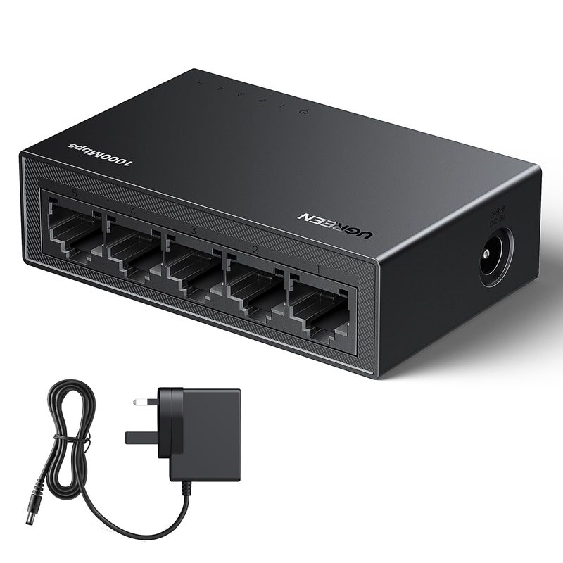 UGREEN Ethernet Splitter,5 Port Network Switch,High-speed Gigabit ...