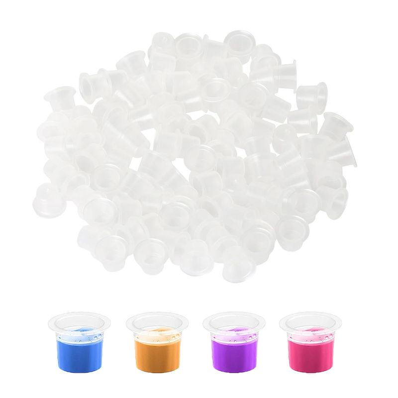 100pcs Tattoo Ink Caps Cups,Pigment Ink Caps,Tattoo Ink Pots,Disposable ...