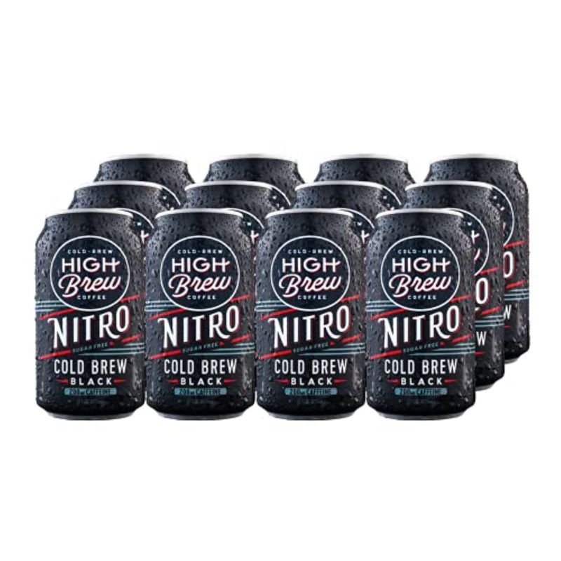 High Brew Coffee, Cold Brew, Nitro Black, Sugar Free & Dairy Free, 10 Fl Oz Can (Pack of 12 ...