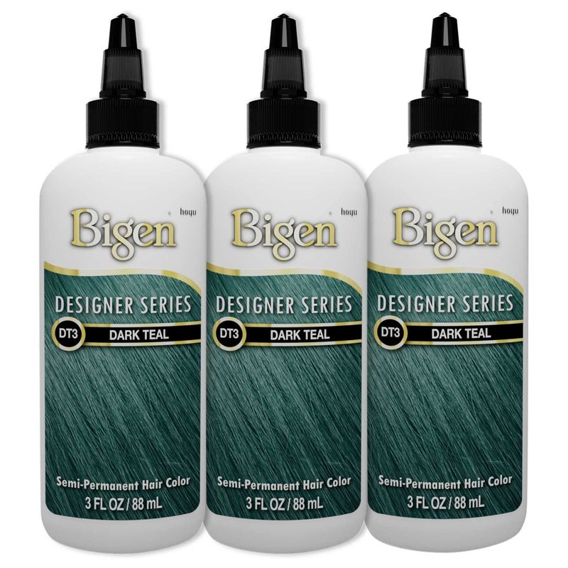 Bigen DT3 Dark Teal Designer Series Semi-Permanent Hair Color (pack of ...