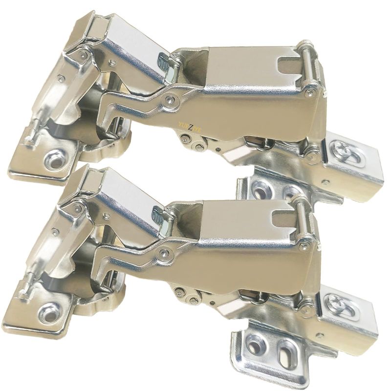 2pack 180 Degree Hinge Frameless cabinets Door Conceal Stainless Steel ...