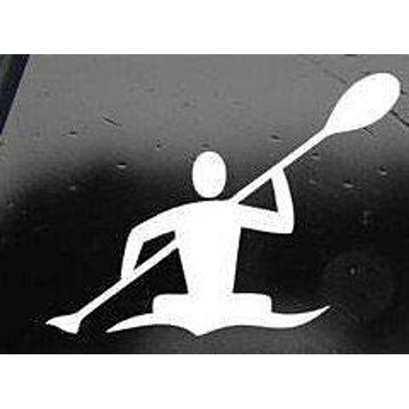 JB Print Kayak Kayaker Paddle Canoe Decal Premium Quality White Vinyl ...