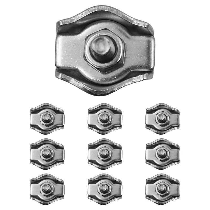 Pack of 10 M3 ZONADAH Wire Rope Clamps, Simplex Rope Clamp, Stainless ...