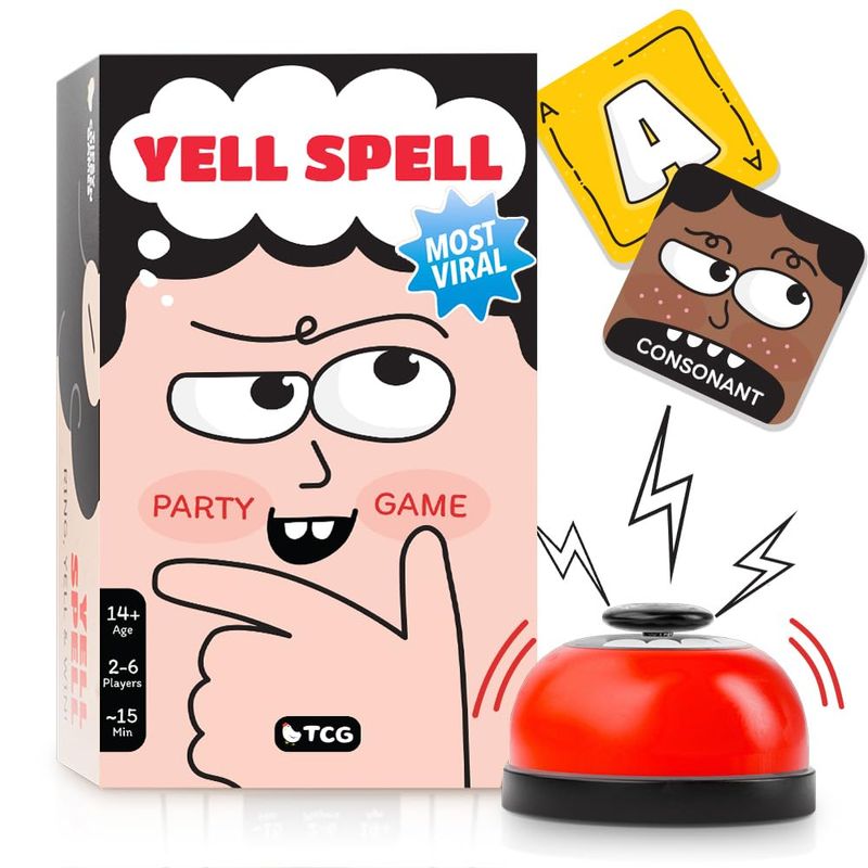 Yell Spell Word Game, Race to Ring The Bell in Fast Competitive Letter ...