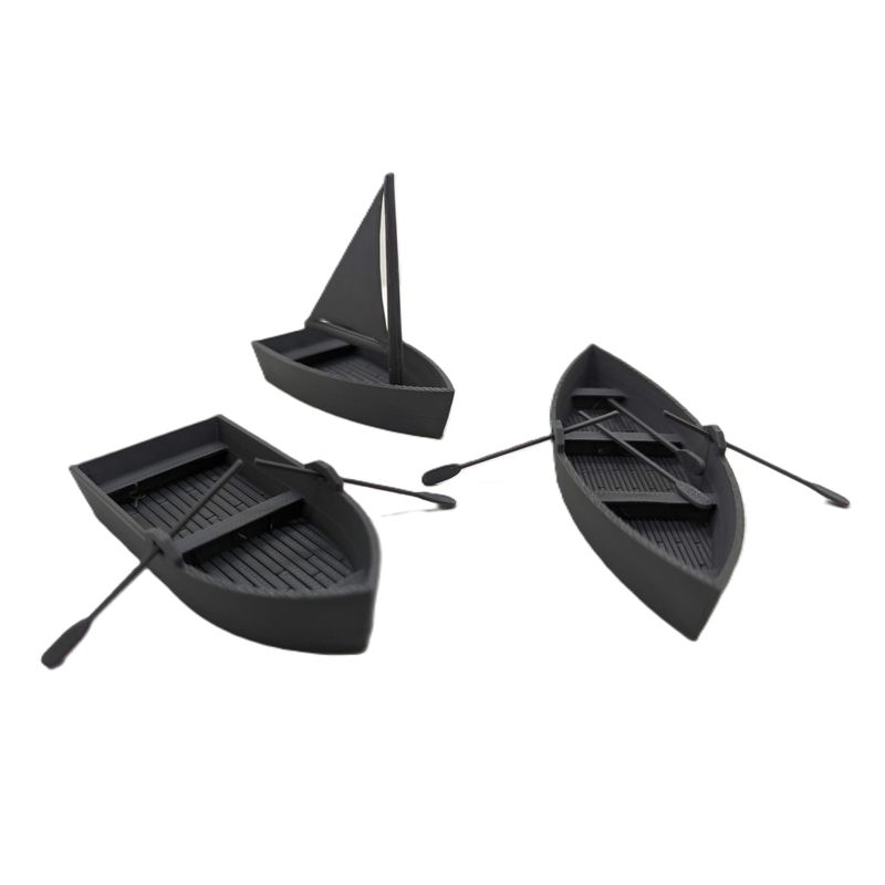Small Sailing Rowing Boats Set | 28mm 1/56 Scale Miniature | RPG ...