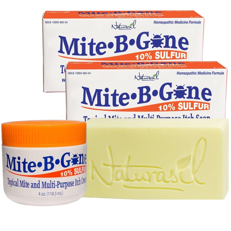 Fast-Acting Bug Bite Relief Pack by Mite-B-Gone - Calming Sulfur Cream ...