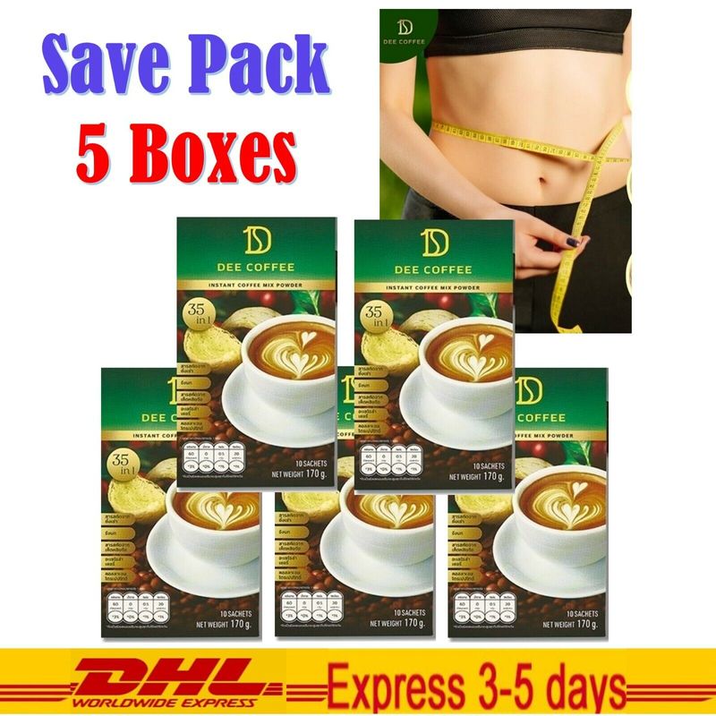 5x Dee Coffee Premium Arabica Healthy Drink 35 Herbals Weight Control Anti Aging - Online ...