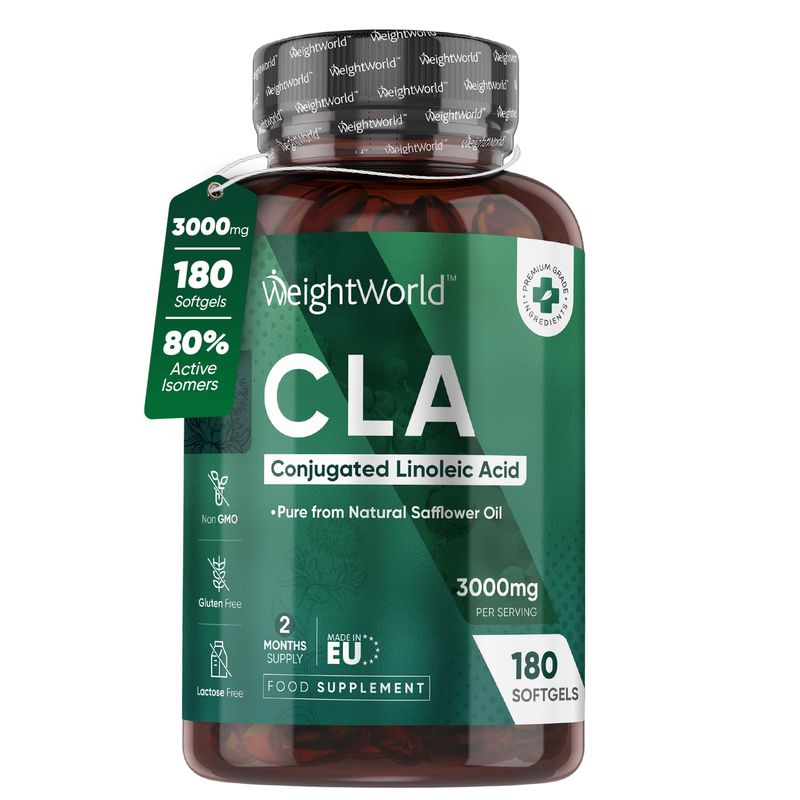 CLA Supplement 3000mg - 180 High Strength Softgels - 80% Active Isomers ...