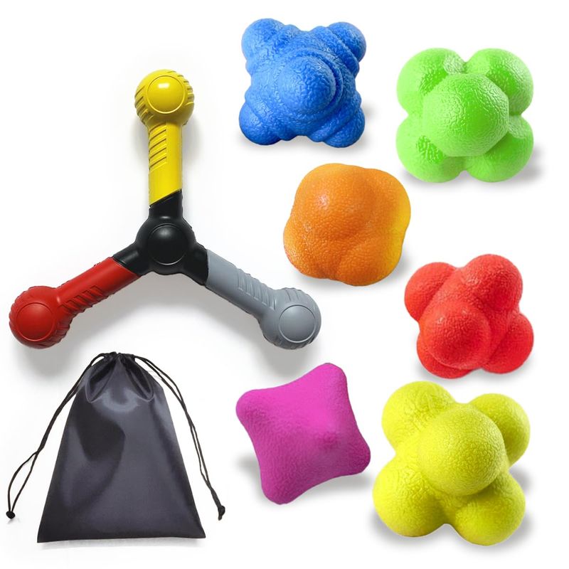 SALUDABLE Reaction Balls 6 Pcs Training Rod Reflexes Motion Vision ...