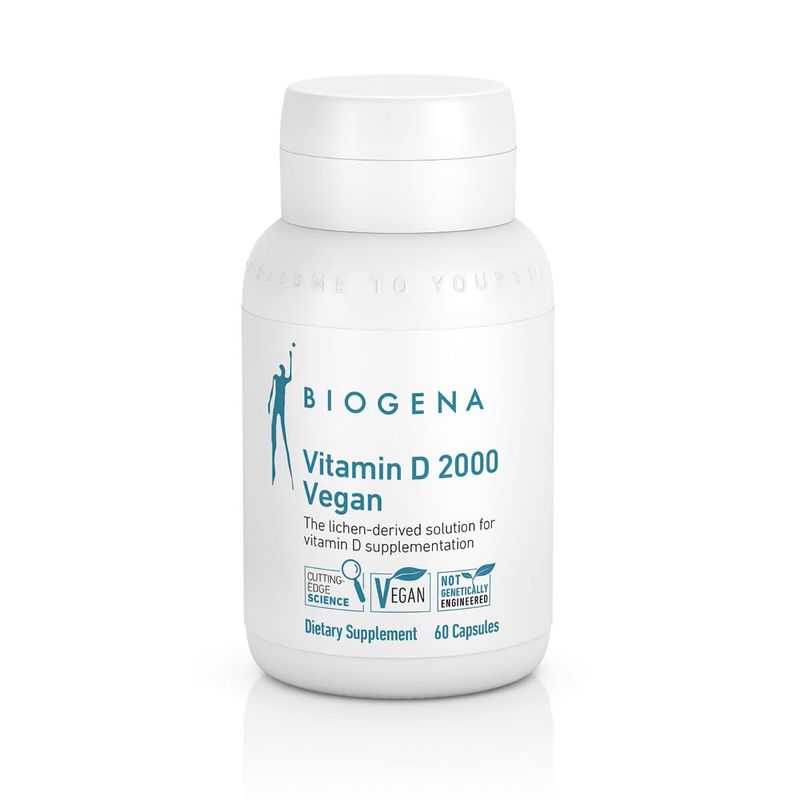 Biogena Vitamin D 2000 Vegan Formula - Sun Vitamin D3 Supplement for ...