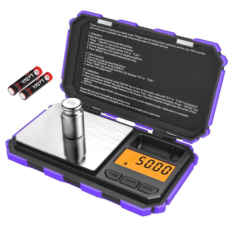 KeeKit Digital Mini Scale, 200g 0.01g Pocket Scale with 50g Calibration Weight, Electronic Smart ...