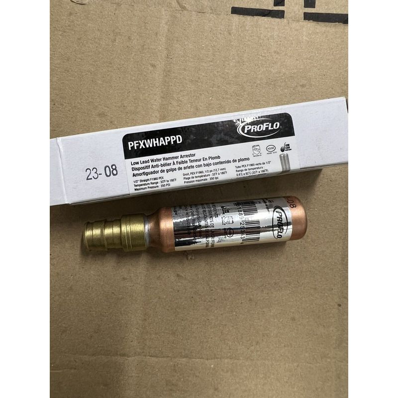 PROFLO PFXWHAPPD WATER HAMMER ARRESTOR 1/2" PROPEX STRAIGHT PEX F1960 ...