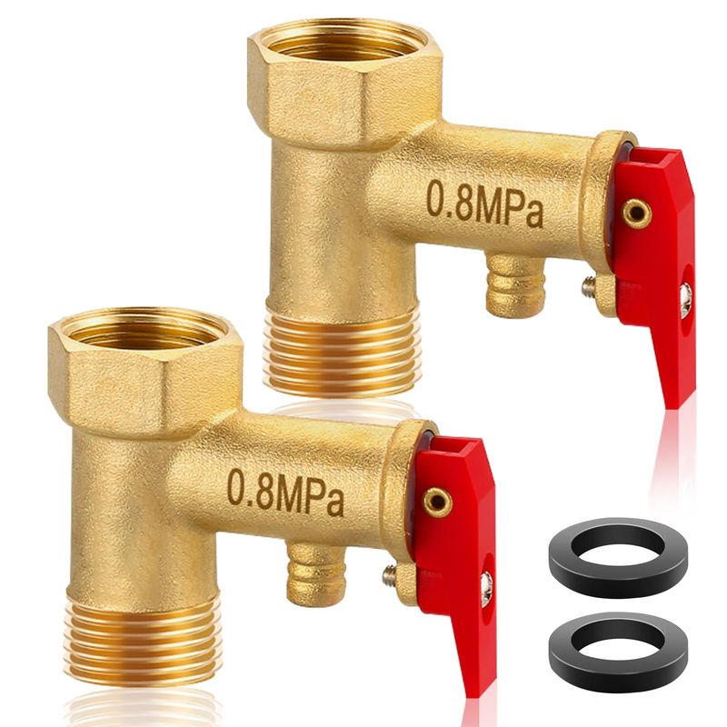 Safety Valve 1/2 Inch, 0.8 MPa Brass Safety Valve, 1/2 Inch Internal ...